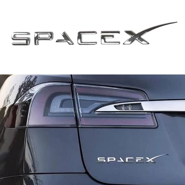 商品名: YHCDSEA SpaceX 自動車用3D合金格子縞バッジステッカー マークカーエンブレム 格子縞バッジ装飾 テスラモデル3 Y X Sアクセサリー対応 (SpaceX-Silver) YHCDSEA SpaceX Automot...