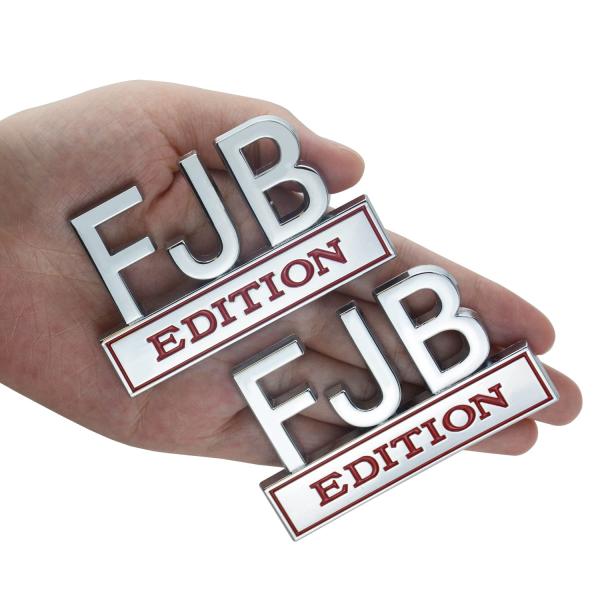 商品名:  2X FJB Edition Sticker Car Emblem 3D Raised Letters Decal for Truck SUV Door Window (Chrome Red)ブランド: Generic高さ: 0...
