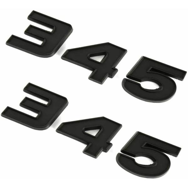商品名:  2X 345 Car Emblem 3D Badge Letter Sticker Replacement for 345 Full Matte Blackブランド: Generic高さ: 17.8cm横幅: 6.6cm奥行: ...