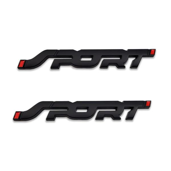 商品名:  Pair Set Sport Logo Emblem Badge Sticker Car 3D Trunk Fender Accessories (Black Red)ブランド: Generic高さ: 23.495cm横幅: 6...