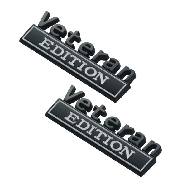 商品名:  EmbRoom 2PCS Veteran Edition Car Decal Emblem 3D Letters Badge Truck Adhesive Conservative Stickers, Funny Decals ...