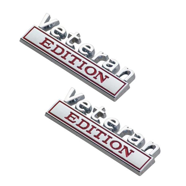 商品名:  EmbRoom 2PCS Veteran Edition Car Decal Emblem 3D Letters Badge Truck Adhesive Conservative Stickers,ブランド: EmbRoom高...