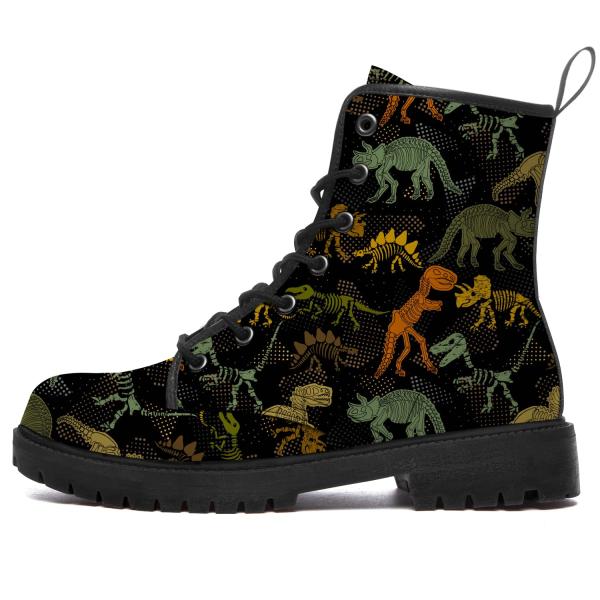 商品名:  ADIGOW Dinosaur Boots Mens Womens Combat Boots Ankle Booties Dinosaur Skeleton Skull Dino Pattern Work Boot Shoes ...