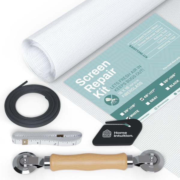 商品名:  48x117 inch Windows and Screen Door Replacement Repair Kit with Tool Set for Easy Installation, Whiteブランド: Home In...