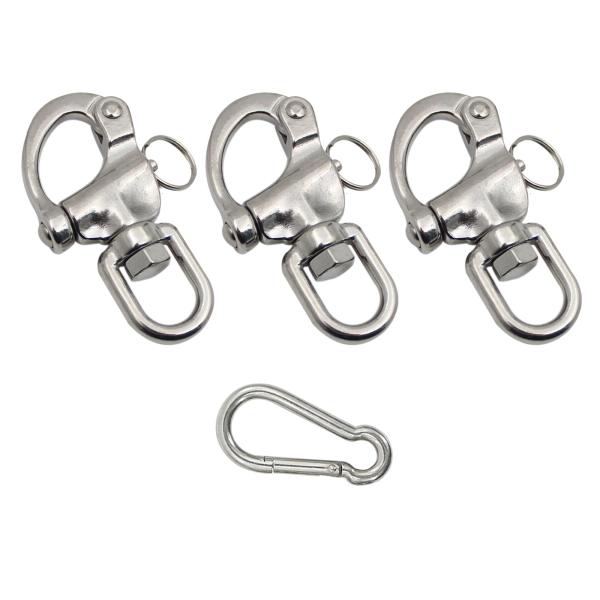 商品名:  HOOUU Swivel Eye Snap Shackle Quick Release Bail Rigging Sailing Boat Marine 316 Stainless Steel for Sailboat Spin...