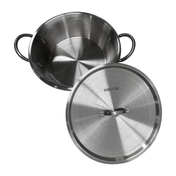 商品名:  MH GLOBAL Cazo with Lid para Carnitas 16" x 5" Stainless Steel Wok comal Fry Mexican Styleブランド: MH GLOBAL重量: 3629g...