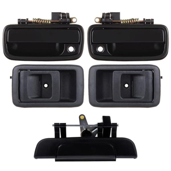 商品名: LUJUNTEC 外装内装+テールゲートドアハンドル フロントリアドアハンドル 運転席左助手席右側 1995-2004年トヨタタコマ用交換用 5個 バルクハンドル交換用 LUJUNTEC Exterior Interior+Tai...