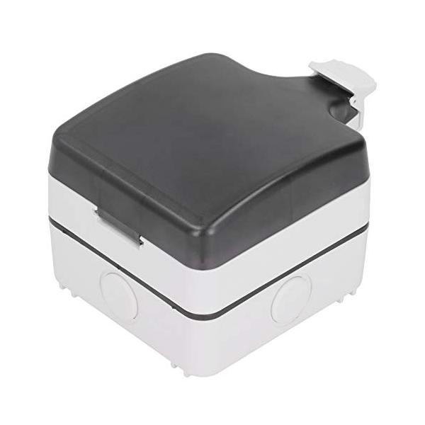 商品名: HURRISE アウトドア防水ソケットボックス スイッチ付きソケットカバー 5穴 IP66 PC 防水シェル 防雨 保護 壁 電気 コンセント 耐候 ソケット 86ソケットの屋外 芝生の庭 キッチン HURRISE The Ori...