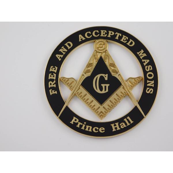 商品名:  Free and Accepted Masons Prince Hall Black Masonic Emblem 3" Metal Emblem 3D MAS7BLKブランド: Car Chrome Decals高さ: 7.6...