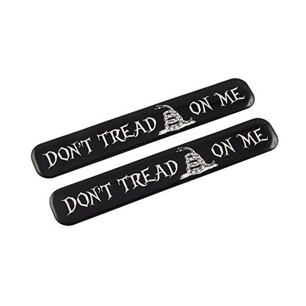 商品名:  Don't Tread on Me Black Flag Domed Decal Emblem car Biker Stickers 5"x 0.82" 2pc.ブランド: Car Chrome Decals高さ: 13cm横幅...
