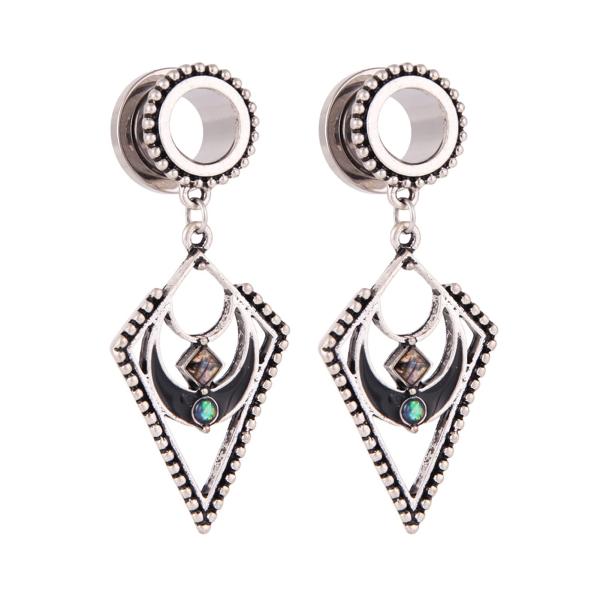 商品名:  RZRCJ 1Pair Boho Ear Gauges Plugs Tunnels Flesh Ear Piercing Dangles Stretchers Expanders Stainless Steel Earring ...