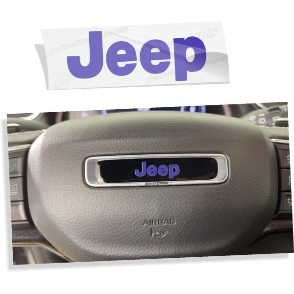 商品名: Reflective Concepts 2021-2022 Jeep Grand Cherokee L ステアリングホイール ジープ レタリング オーバーレイ デカール ステッカー - (色: パープル) Reflective C...