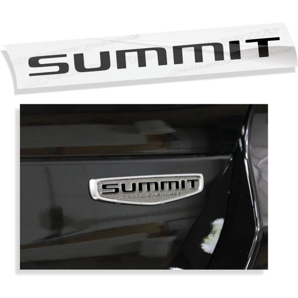 商品名:  Reflective Concepts 2021-2022 Jeep Grand Cherokee L Summit Liftgate Emblem Overlay Decal Stickers - (Color: Gloss ...