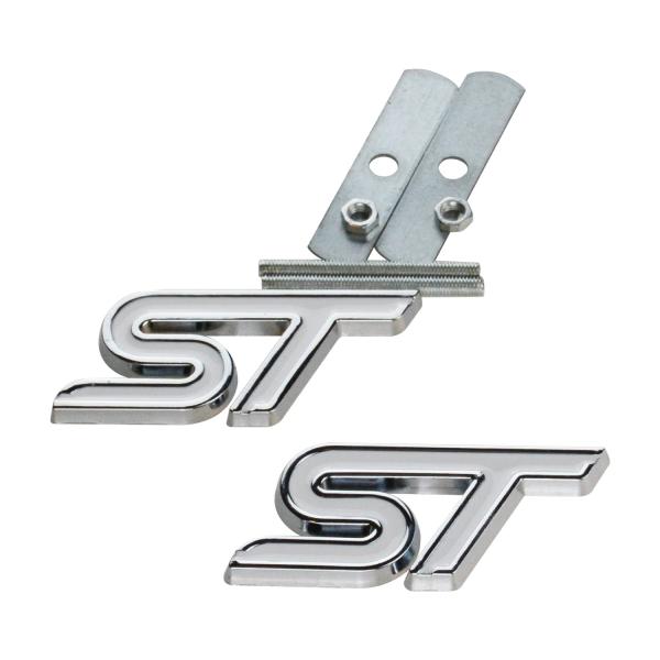 商品名:  EmbRoom 2pcs ST Grille Emblems, Metal Decal Badge Back Sticker Replacement for Universal Cars (White)ブランド: EmbRoom...