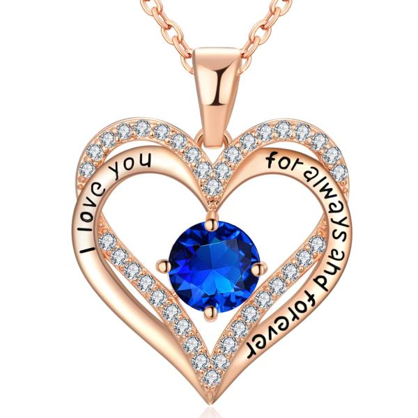 商品名: Lucktree 18K ローズゴールド ネックレス レディース 925スターリングシルバー 母の日 ジュエリー 奥様 母 彼女 彼女 彼女 妻 誕生石 ダイヤモンド ネックレス 誕生日 記念日 ハート ペンダント ジュエリー, ...
