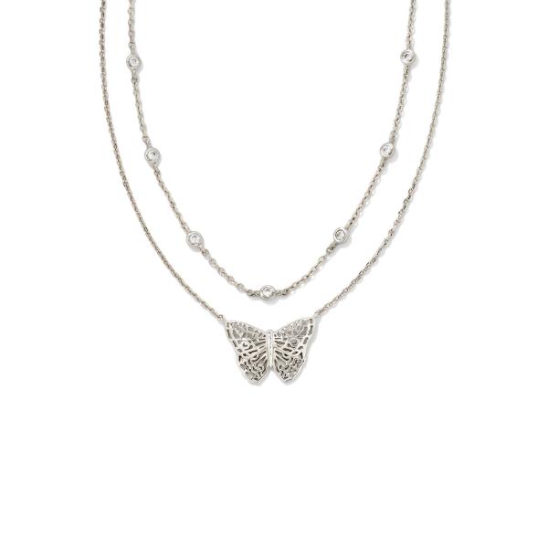 商品名: Kendra Scott Hadley バタフライ マルチストランド ネックレス, One Size, 真鍮, 宝石なし Kendra Scott Hadley Butterfly Multi-Strand Necklace in...