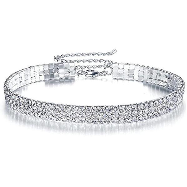 商品名:  BOLERPE 3 Row Clear Rhinestone Necklace Choker Necklace Wedding Jewelry for Womenブランド: BOLERPE高さ: 1cm横幅: 15cm奥行: 1...