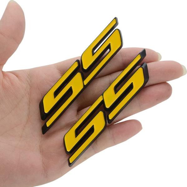 商品名:  2X Red SS Emblems Badge Sticker Replacement for Camaro SS Silverado Series Chrome Trunk (Yellow)ブランド: dgea高さ: 12.7...
