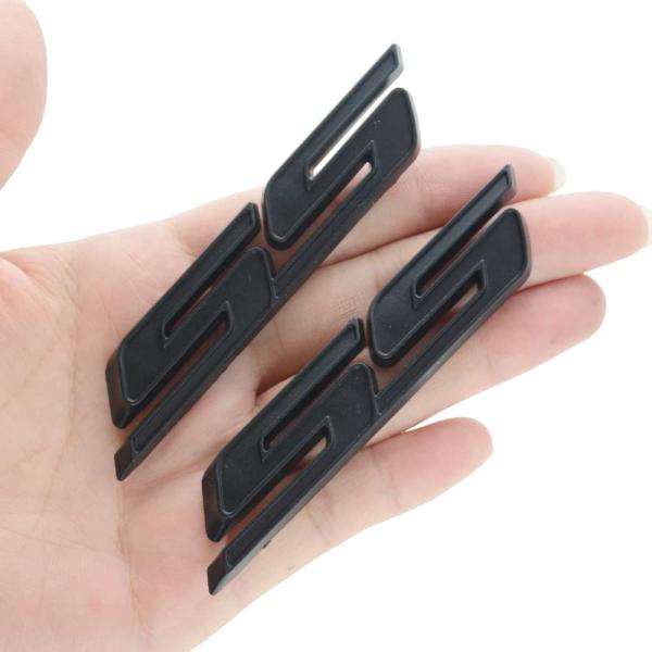 商品名:  dgea 2X Red SS Emblems Badge Sticker Replacement for Camaro SS Silverado Series Chrome Trunk (Matte Black)ブランド: dg...