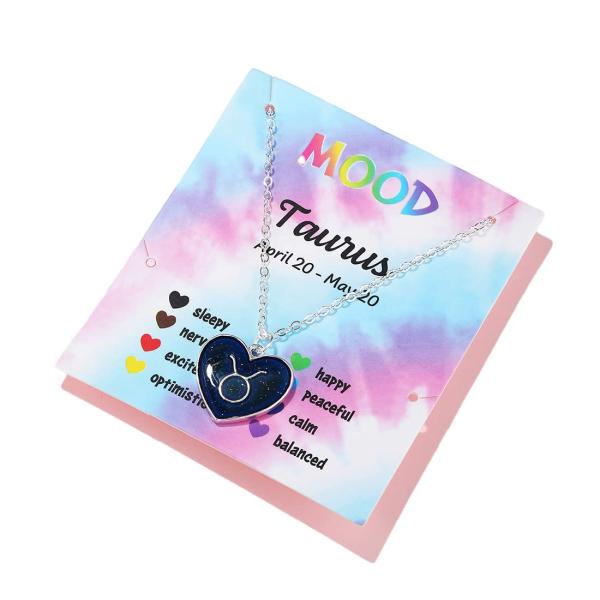 商品名: COLORFUL BLING ゾディアックネックレス 女性用 ガールズ 12星座サインペンダントネックレス ハート カラーチェンジングネックレス 温度センシングムードネックレス 占星術 ホロスコープネックレス, 金属 金属。 エナ...