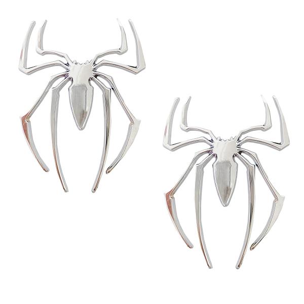 商品名:  OnlyYou.X New Spider Emblems for Car Motocycle Spider Badge Decal Ornaments 2 Pieces of Chrome Spider Stickers of ...