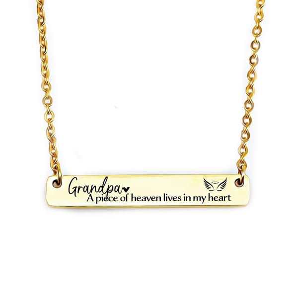 商品名: Remembrance ネックレス ロス ギフト ネックレス 損失 Remembrance Grieving A Piece of Heaven Lives in My Heart, ステンレス鋼, 宝石なし。 Remembran...