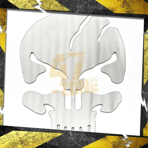商品名:  Cobra Tek Scar Skull 3D Car Emblem Badge Decal Sticker | Polished and Black Color Stainless Steel Metallic Finish ...
