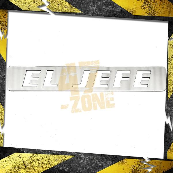 商品名:  Cobra Tek El Jefe Phrase 3D Car Emblem Badge Decal Sticker | Polished and Black Color Stainless Steel Metallic Fin...