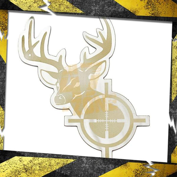 商品名:  Cobra Tek Deer Head 3D Car Emblem Badge Decal Sticker | Polished Stainless Steel Metallic Finish | Universal Vehic...