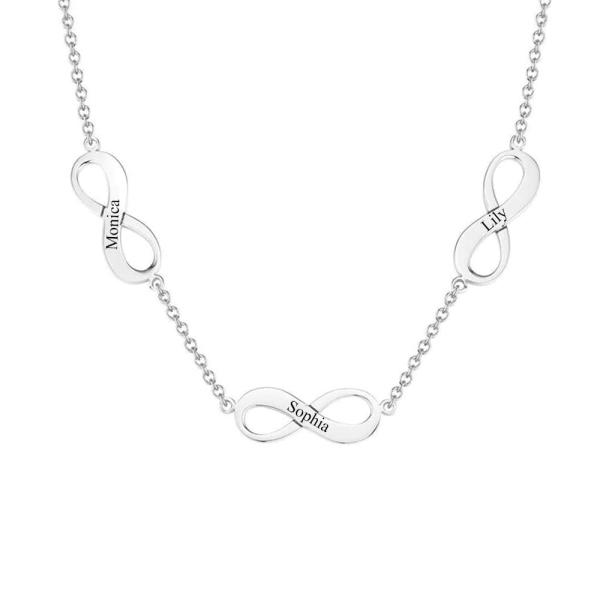 商品名:  LONAGO Personalized Infinity Necklace with Name, Customize One Two Three Names Infinity Pendant Necklace Gift for ...