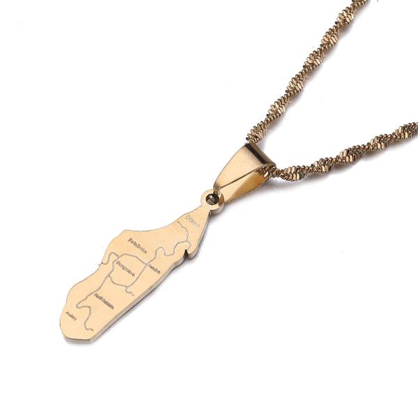 商品名:  Stainless Steel Madagascar Map With Cities Name Pendant Necklaces Women Jewelry Africa Malagasy Map (gold)ブランド: CB...