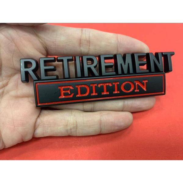 商品名:  2pcs Retirement Edition Car Emblem 3D All-Metal Sturdy Material Badge, Decal Suitable for a Variety of car Sticker...