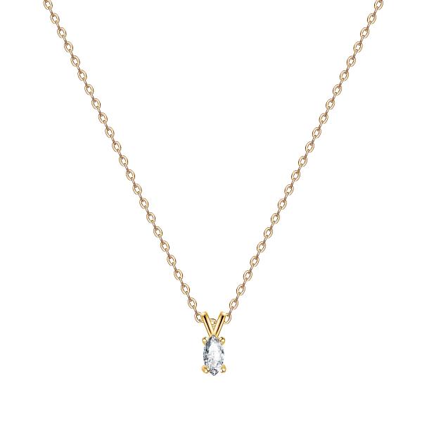 商品名: KristLand - 14K 金メッキ 華麗な CZ シミュレート ダイヤモンド ソリティア ラウンド ペンダント ハート ネックレス レディース ギフト ガール チョーカーチェーン, クリスタル KristLand - 18K...
