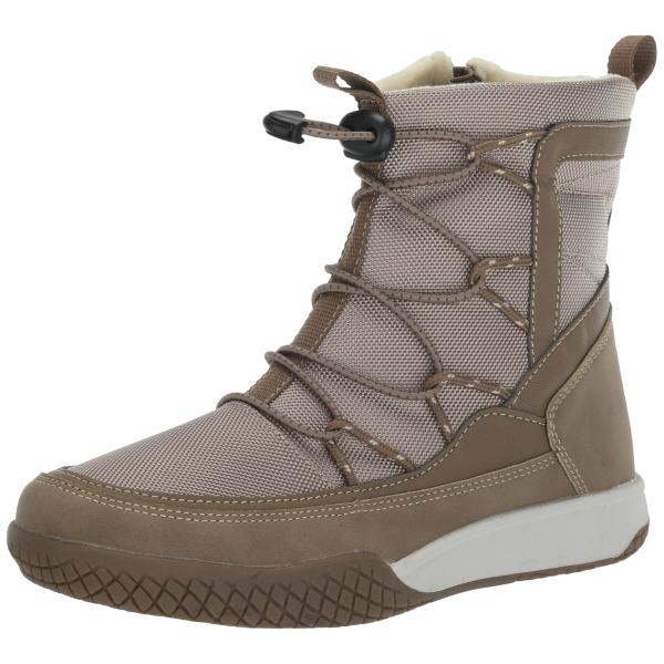 商品名:  Khombu Beth Slip On Snow Boots for Women | Inside Zip Closure, Bungee Toggle, Modern Styling, Taupe, 10ブランド: Khomb...