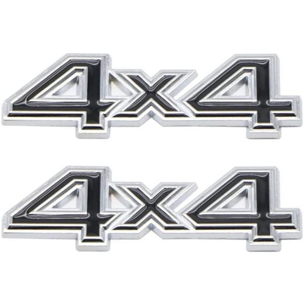 商品名:  2 Pack 4X4 Four-Wheel Drive Emblem 3D Badge Nameplate Letter Metal Sticker Tailgate Decals Car Side Fender Rear Tr...