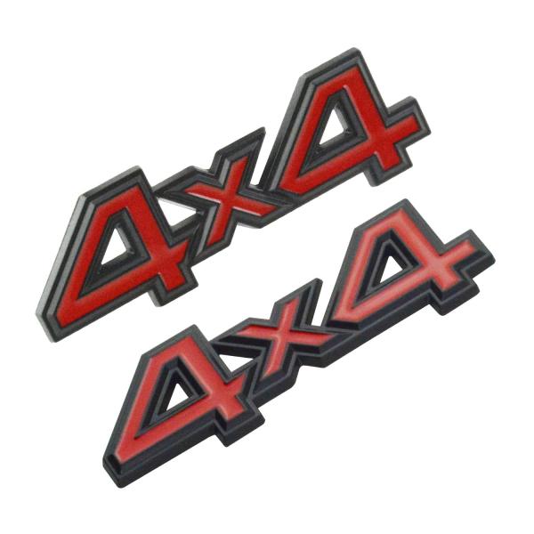 商品名:  2 Pack 4X4 Four-Wheel Drive Emblem 3D Badge Nameplate Letter Metal Sticker Tailgate Decals Car Side Fender Rear Tr...