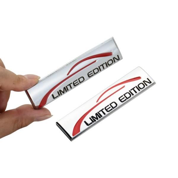 商品名:  2Pc 3D Metal Limited Edition Logo Emblem Badge Auto Premium Badge Trunk Fender Rear Side Sport Decal Sticker (Silv...