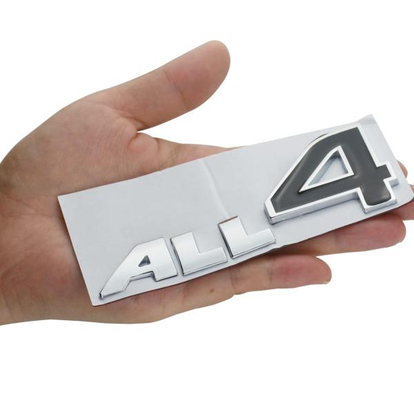 商品名: 1枚 ALL4エンブレム 3D メタルバッジ カーステッカー デカール 交換用 Cooper R60 R61 F60 (シルバーブラック) 1Pc ALL4 Emblem 3D Metal Badge Car Stickers D...