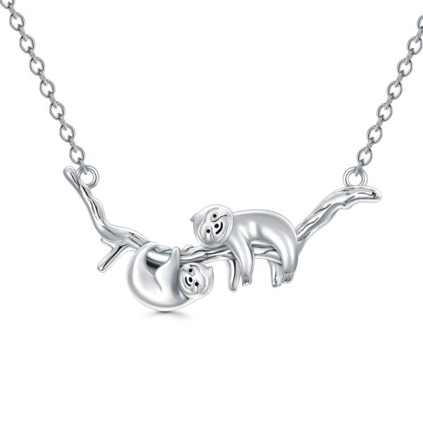 商品名: PELOVNY ナマケモノネックレス S925スターリングシルバー ナマケモノジュエリーギフト 母/娘/親友/女性/女の子向け PELOVNY Sloths Necklace S925 Sterling Silver Sloth ...