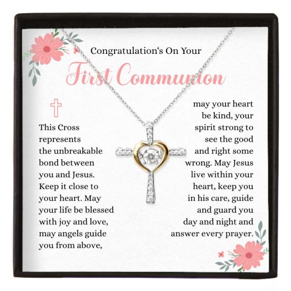 商品名:  First Holy Communion Gift, Cross Necklace, First Communion Gifts For Girls, 1st Communion Gifts For Girls, Niece, ...