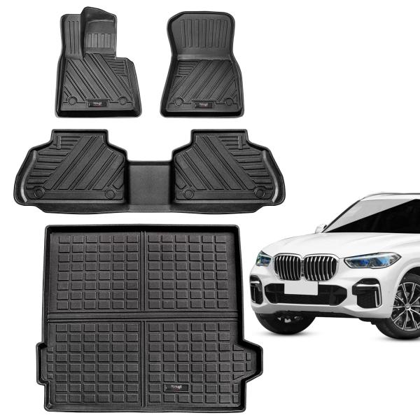 商品名:  Yonugli Floor Mats and Cargo Mat Compatible for BMW X5 (GO5) 2019-2023 2024 All Weather TPE Rubber Protect Mat Odo...