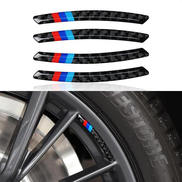 商品名:  4PCS Universal Car Wheel Center Emblems Sticker Cover Carbon Fiber Wheel Protection Decal Trim Wheel Decoration fi...