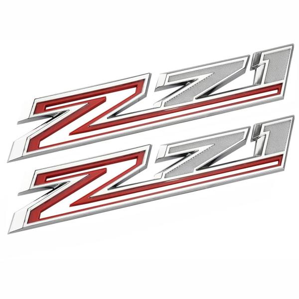 商品名:  2pack 2019-2023 OEM Z71 Emblems Side Fender Decals Badges Compatible with Silverado Genuine Parts 84632695 (Chrome...