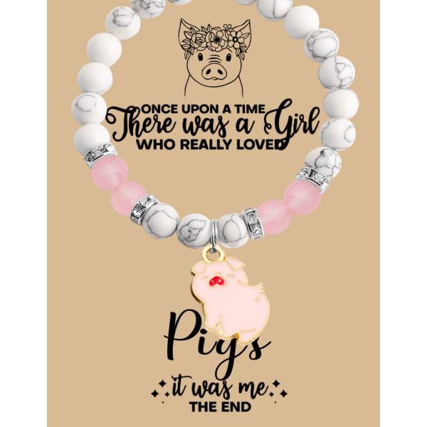 商品名: MAOFAED 豚ギフト 豚 ブレスレット 豚好きギフト ペットオーナーギフト There Was A Girl Who Really Loved Pig ギフト 彼女へのギフト, 0.8, 金属, 合金。 MAOFAED Pig...