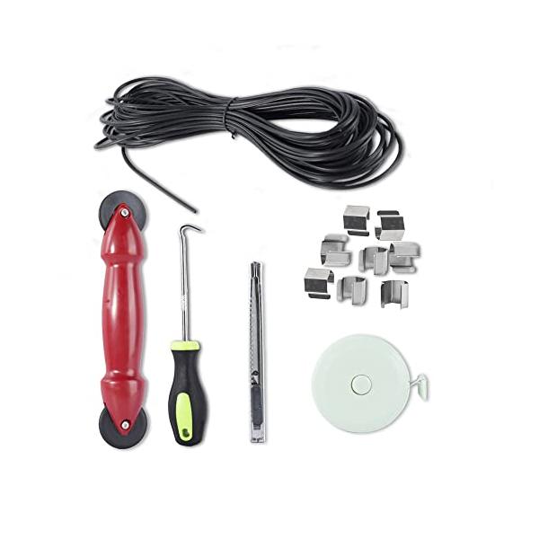 商品名: FLYZZZ ウィンドウスクリーン交換キット FLYZZZ Screen Repair Kit with 50ft Screen Spline Window Screen Replacement Kit 13Pcs Screen ...