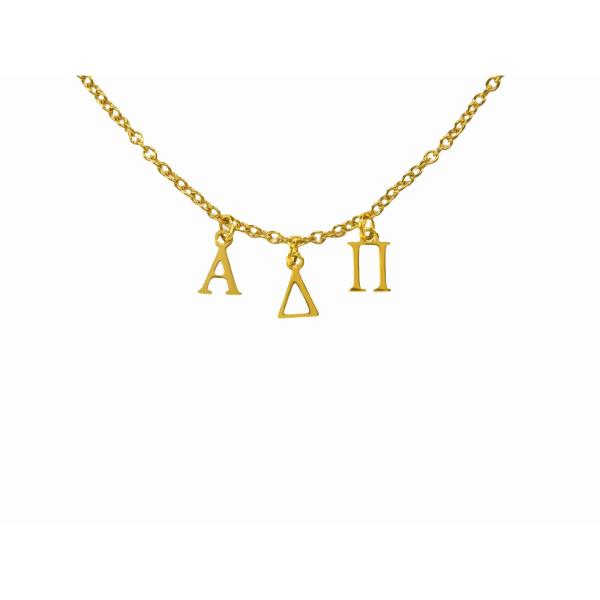 商品名: Alpha Delta Pi ソロリティネックレス ADPi ダングルチョーカーネックレス ソロリティギフトジュエリーネックレス, ステンレス鋼, 宝石なし Alpha Delta Pi Sorority Necklace, AD...
