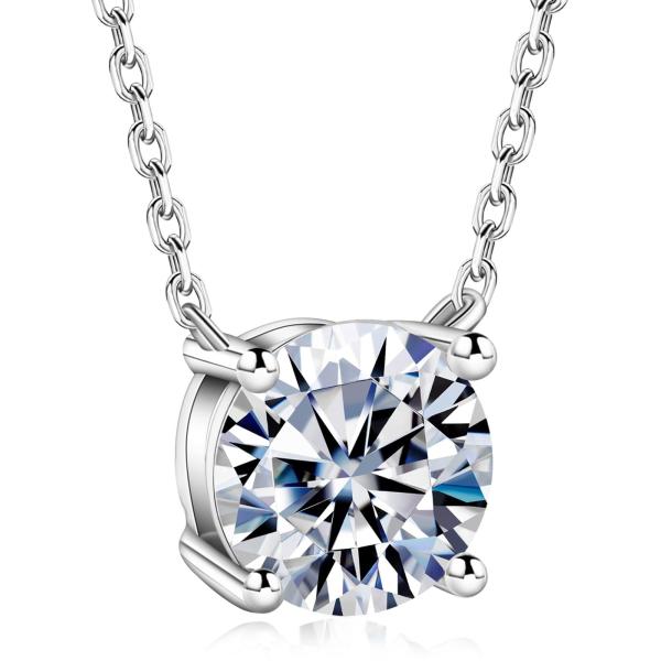 商品名: HOLYCOME モアッサナイトダイヤモンドネックレス 1/2カラット ソリティアペンダントネックレス レディース 人工ダイヤモンドジュエリー 妻や女の子への誕生日プレゼントに, 金メッキ, モアッサナイト HOLYCOME Di...