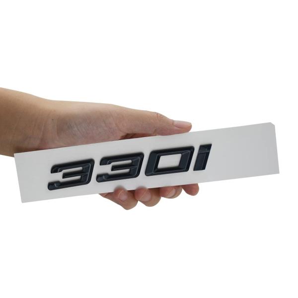 商品名: 330i エンブレム トランクリッド カーリアバッジ ネームプレート デカール ナンバーレター 交換用 3シリーズ車用 (グロスブラック) 1枚 1Pc 330i Emblem Trunk Lid Car Rear Badge N...