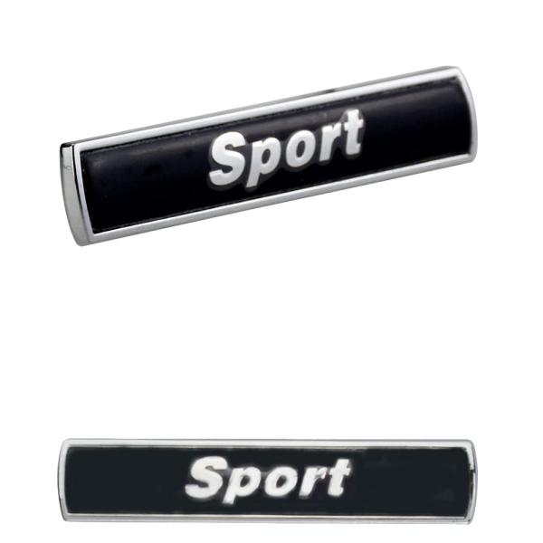 商品名: スポーツロゴエンブレムバッジ カーサイドフェンダーステッカー ネームプレート 交換用 Mシリーズ車用 (ブラックシルバー) 2枚 2Pc Sport Logo Emblem Badge Car Side Fender Sticke...