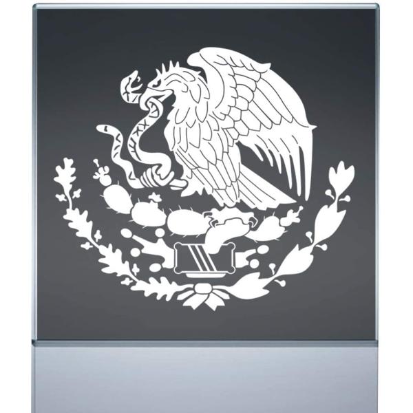 商品名:  1 pcs Calcomania Escudo Mexicano 〓guila, 8 inches - Mexican Eagle Car Window Sticker Shield Emblem Sticker Mexican...